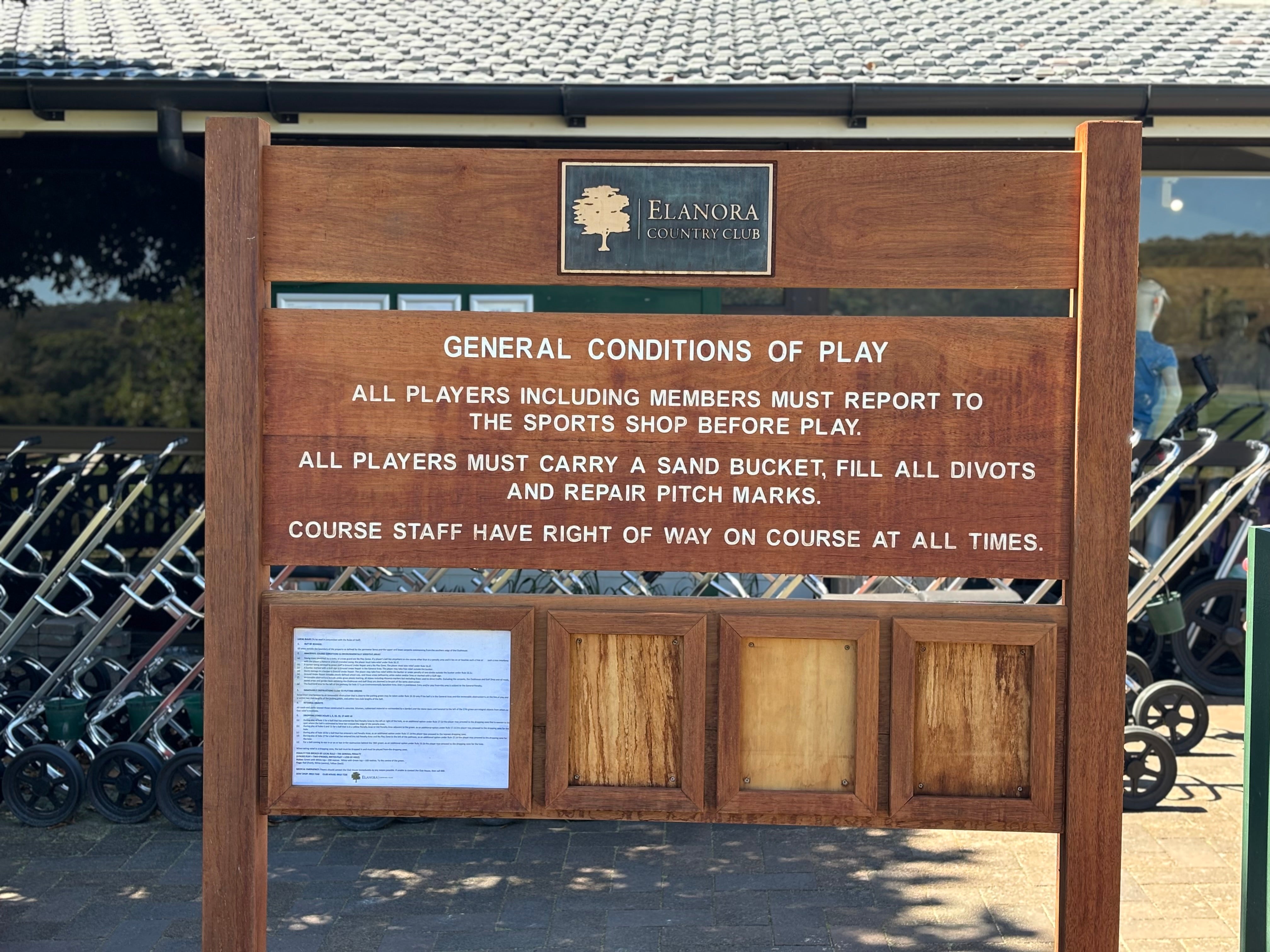Golf Local Rules Board – Dint Golf Solutions