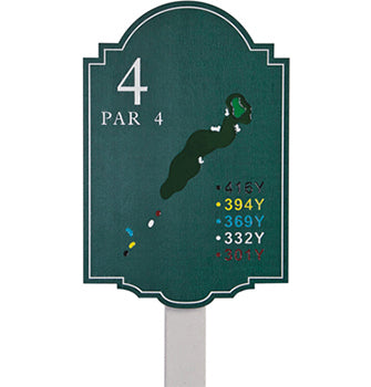 Custom Recycled Plastic Tee Sign – Dint Golf Solutions