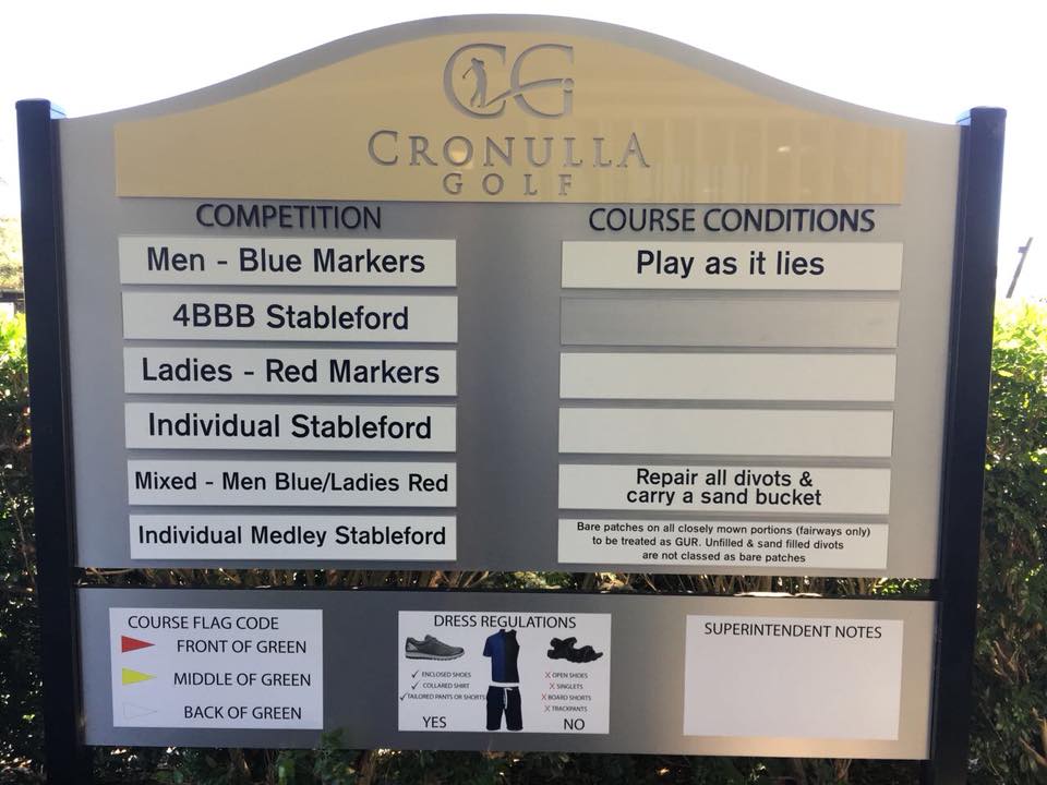 Golf Local Rules Board – Dint Golf Solutions