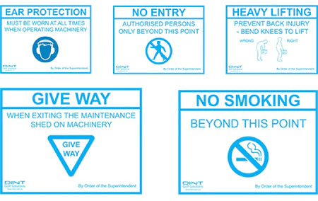 Golf Shed Safety Sign Pack – Dint Golf Solutions